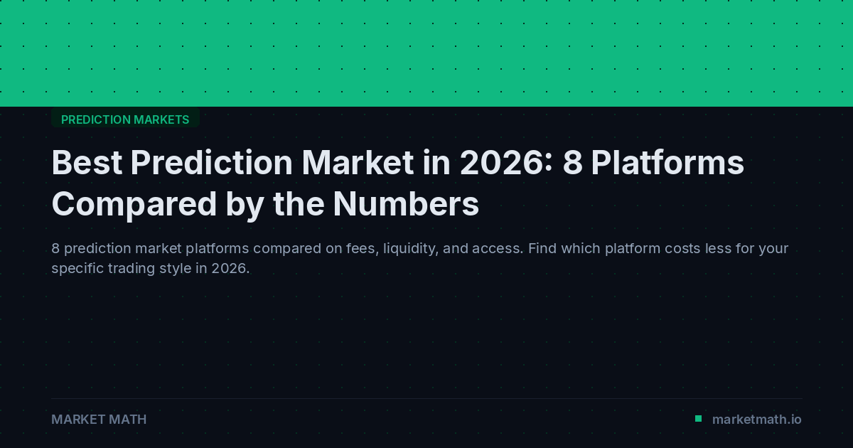 Best Prediction Market in 2026: 8 Platforms Compared by the Numbers ...