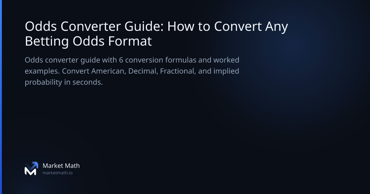 Odds Converter: How to Convert Between American, Decimal & Fractional ...